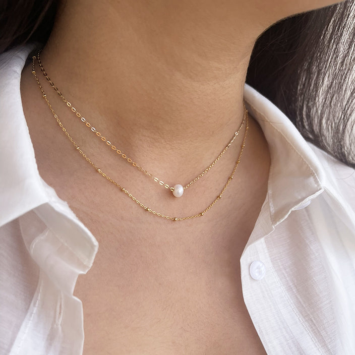 Dainty Gold Layered Necklaces – HLcollection - Handmade Gold and Silver ...